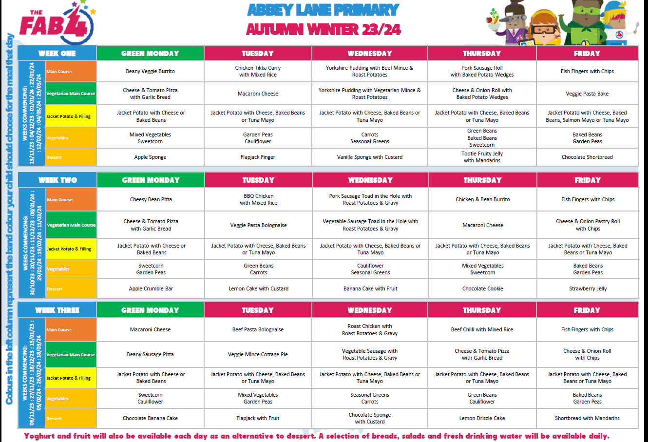 Abbey Lane Primary School - School Meals